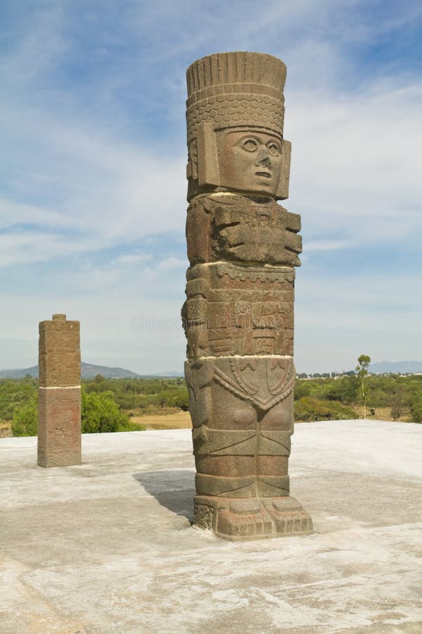 Toltec sculpture piramid stock image. Image of maya, rock - 38818223