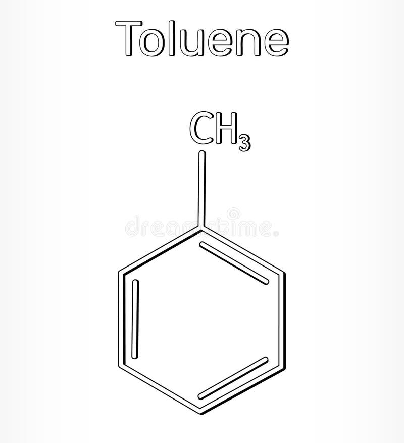Toluene Molecule, C7H8 - Structural Chemical Formula and Model Stock ... Toluene Molecule, C7H8 - Structural Chemical Formula and Model Stock ...
