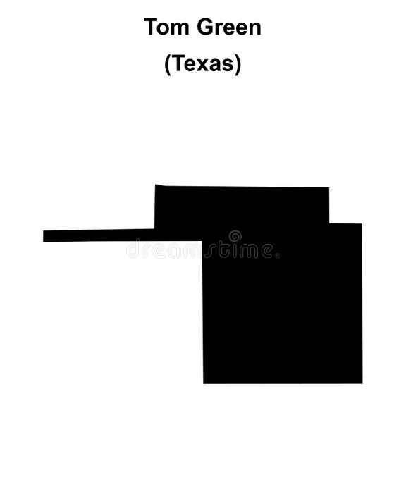 Tom Green outline map stock vector. Illustration of outline - 361794441