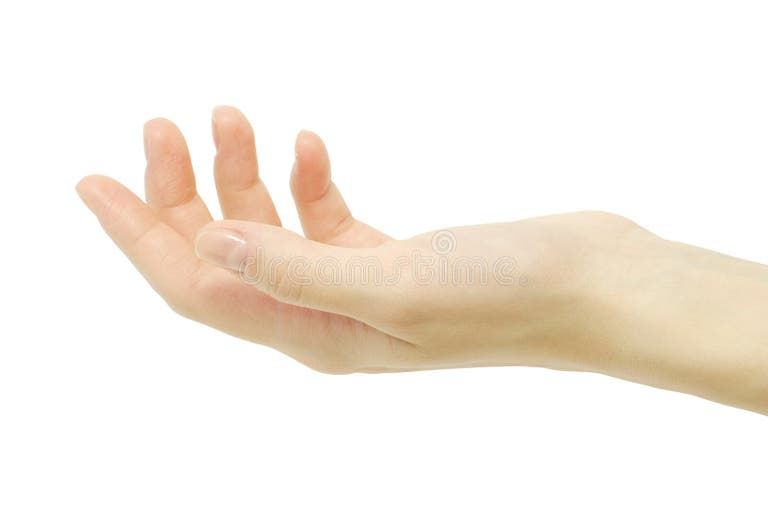 Tom hand arkivfoto. Bild av tomt, isolerat, hälla, uppvisning - 16844302