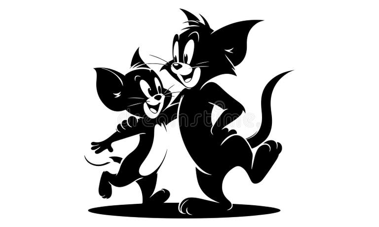 Tom Jerry Black White Stock Illustrations – 5 Tom Jerry Black White Stock Illustrations, Vectors ...