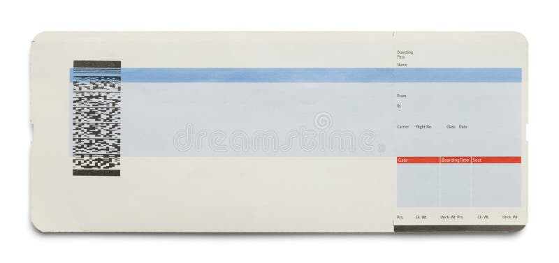 Tom plan biljett fotografering för bildbyråer. Bild av passagerare ...