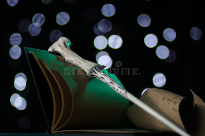 Tom Riddle S Diary and the Magic Wand Stock Photo - Image of pages ...
