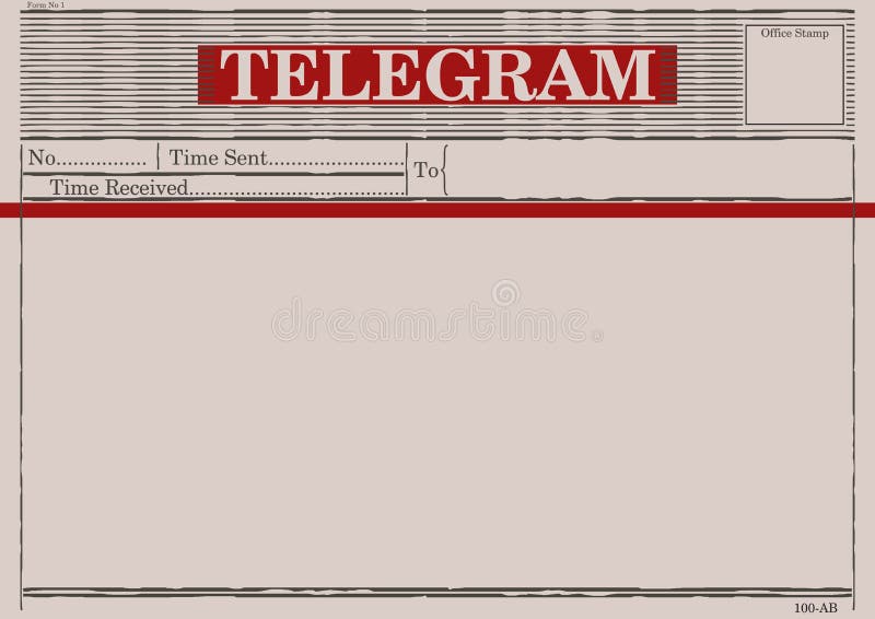 Tomt telegram vektor illustrationer. Illustration av telegraf - 97228296