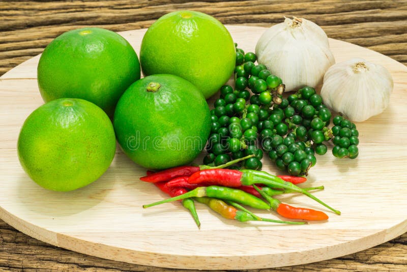 Tom Yam Herbs and Spices Set Stock Photo - Image of tomyum, galangal ...