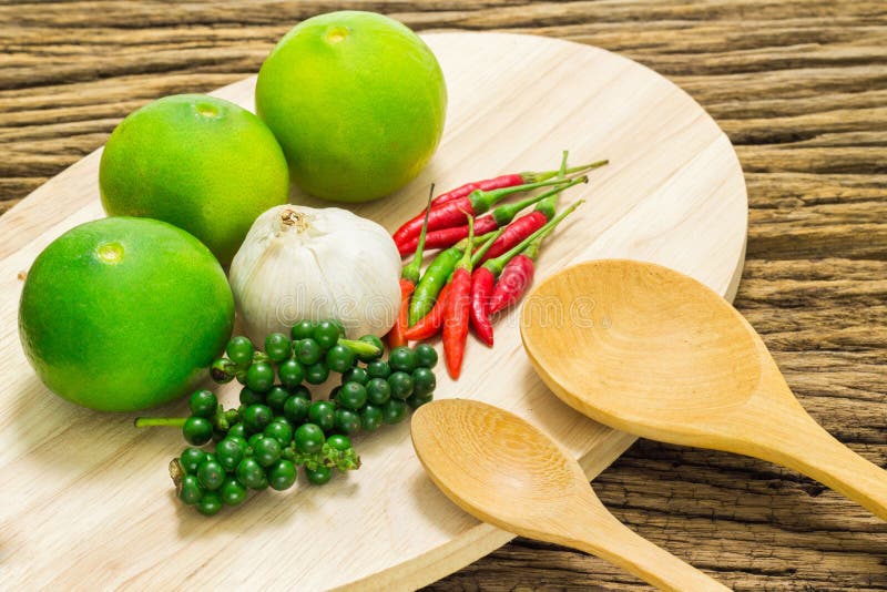 Tom Yam Herbs and Spices Set Stock Image - Image of seasoning, lime ...
