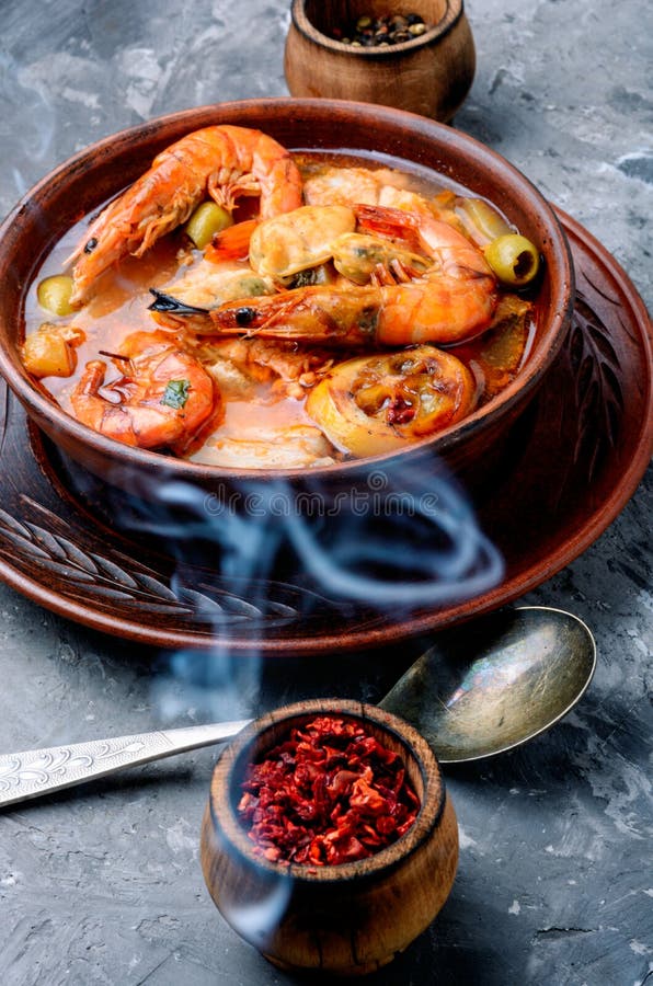 Tom Yam soup with seafood stock photo. Image of stew - 139255308