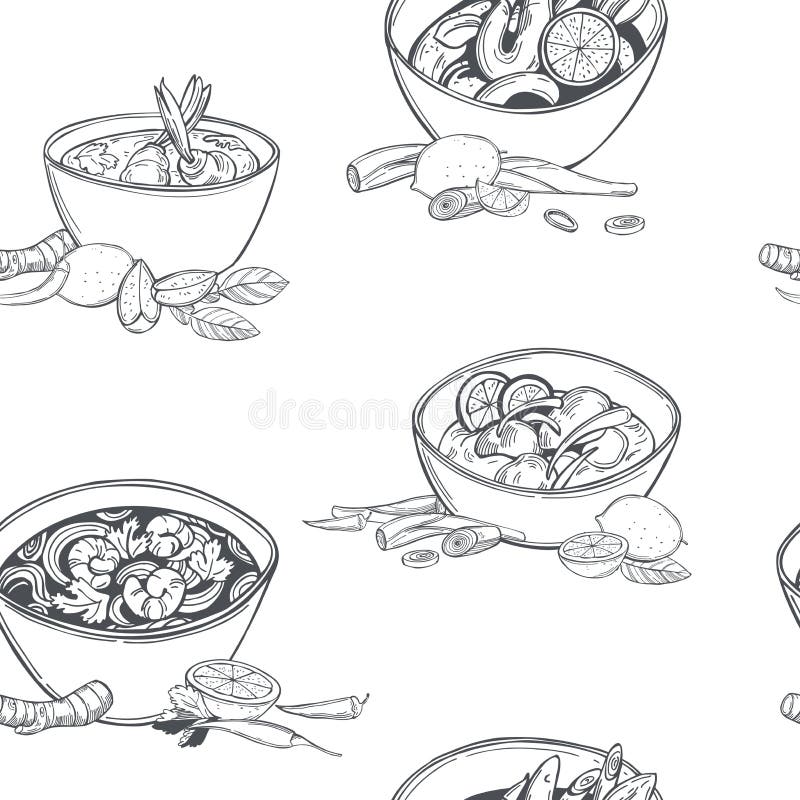 Tom Yam Koong Stock Illustrations – 559 Tom Yam Koong Stock ...