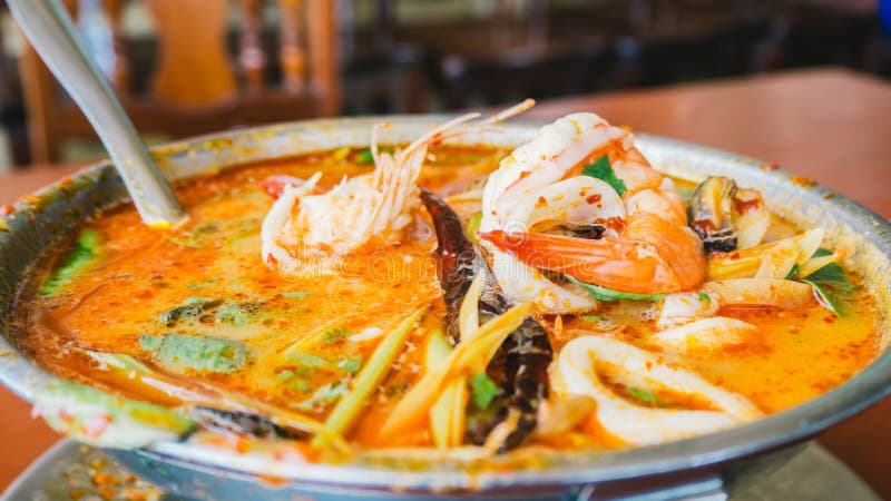 Shimp Tom Yum Soup , Thai Food Stock Image - Image of gung, tradition ...