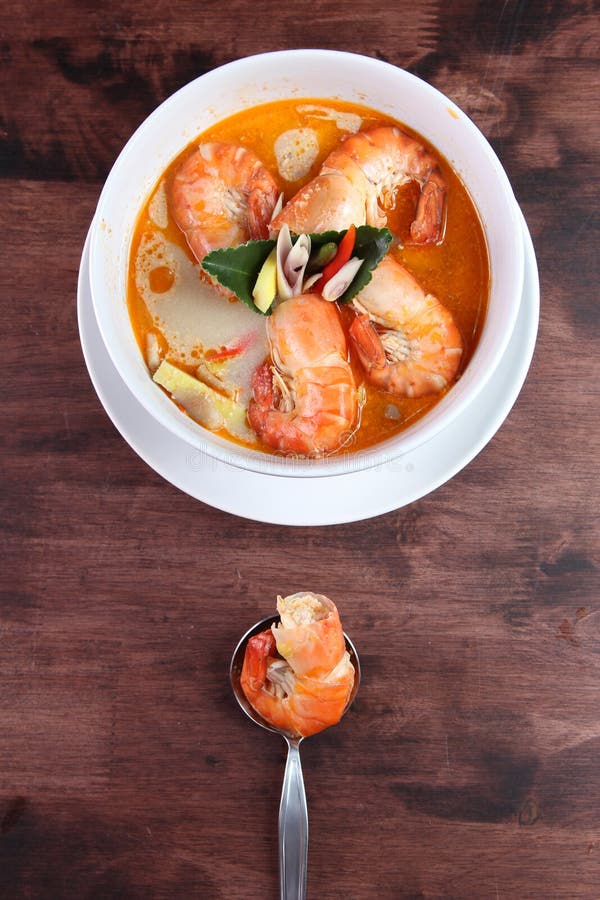 Tom Yum Kung Thai Popular Menu Stock Photo - Image of kitchen, shrimp ...