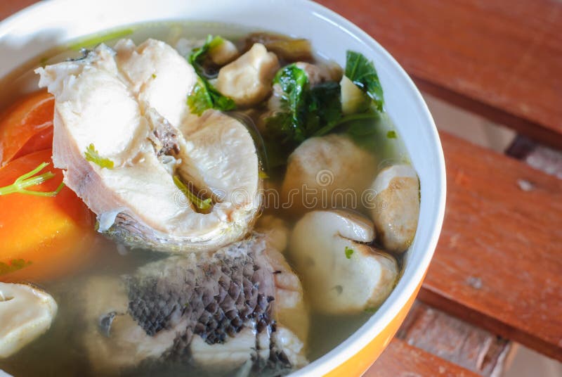 Tom yum soup with fish stock image. Image of asian, restaurant - 51274015