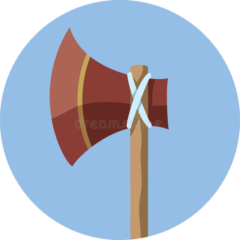 Tomahawk Icon stock vector. Illustration of handle, wood - 40178632