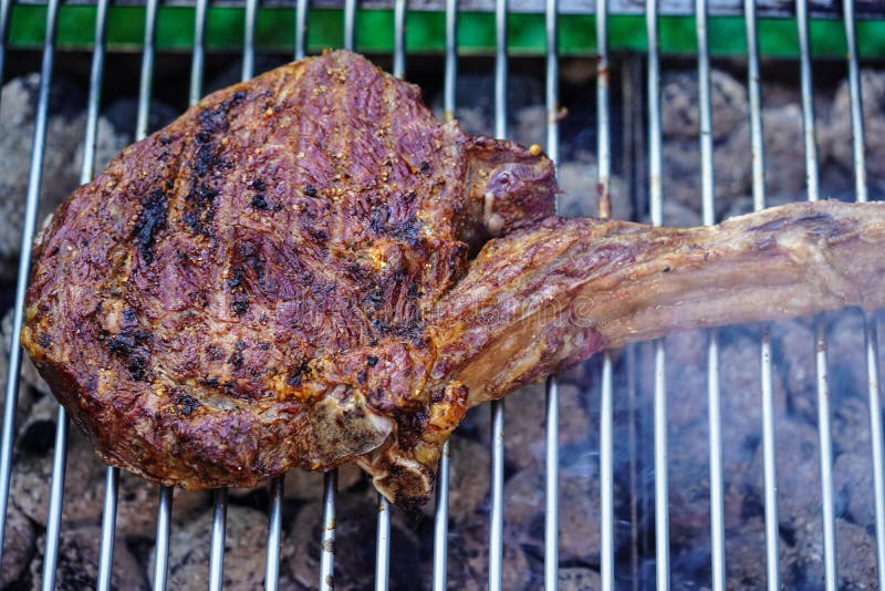 A Tomahawk steak stock image. Image of argentina, food - 257897069