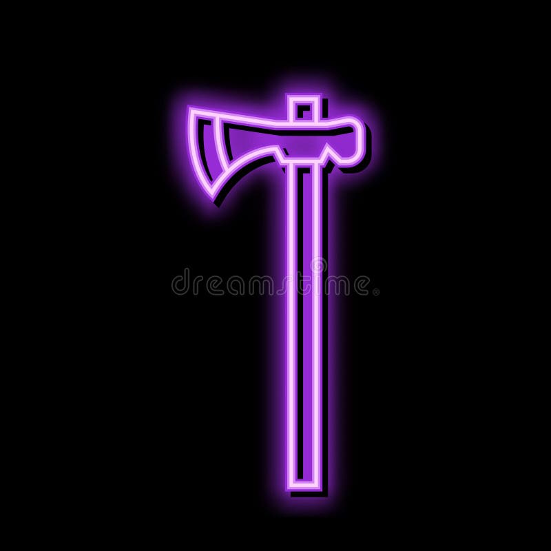 Tomahawk Weapon Neon Glow Icon Illustration Stock Vector - Illustration ...