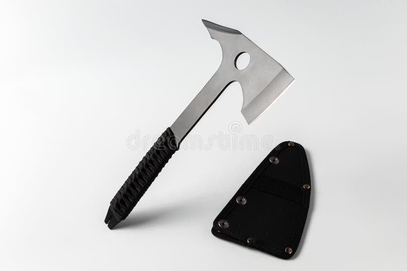 Tomahawk on a White Background. Battle Axe Stock Image - Image of ...