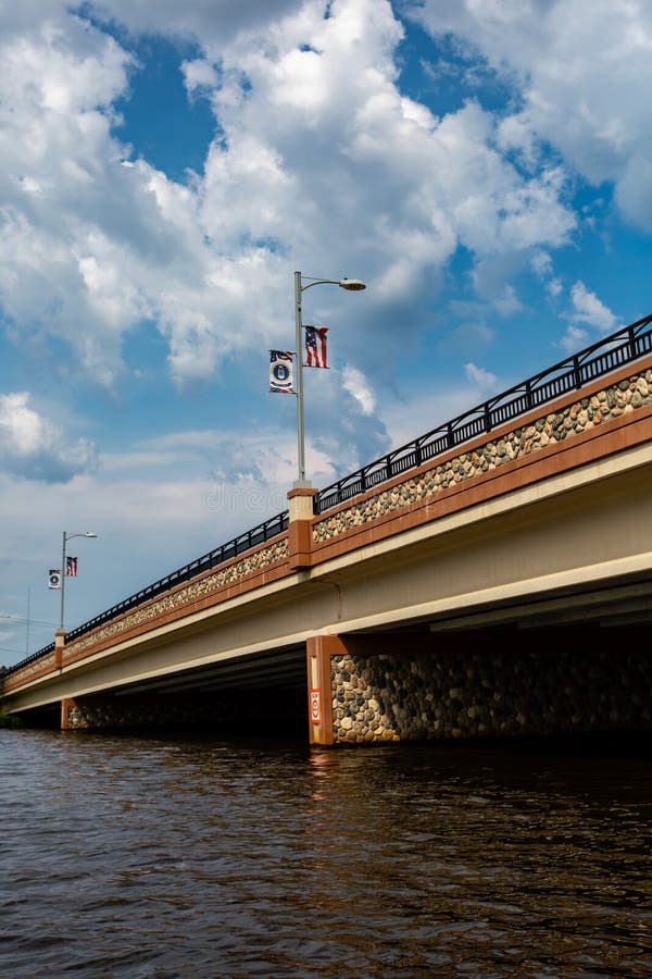 Tomahawk, Wisconsin N 4th Ave Bridge from the Wisconsin River Stock ...