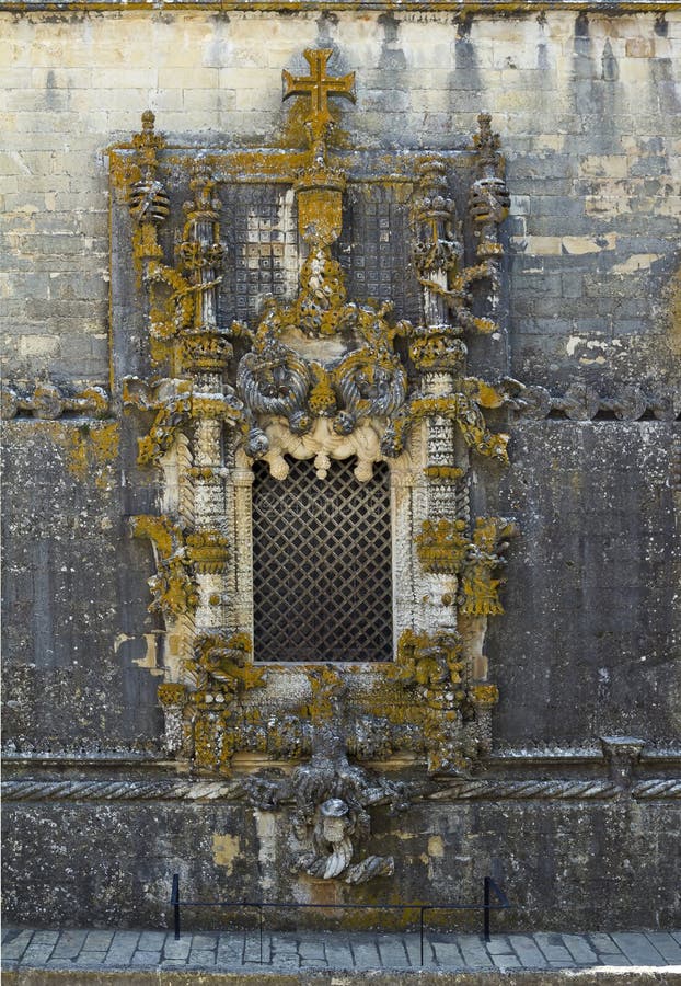 Tomar Castle - the Famous Chapterhouse Window Stock Image - Image of ...