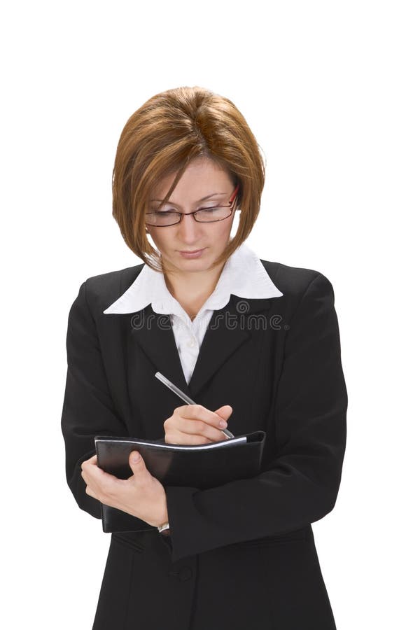 Tomar notas imagen de archivo. Imagen de negocios, femenino - 7018281