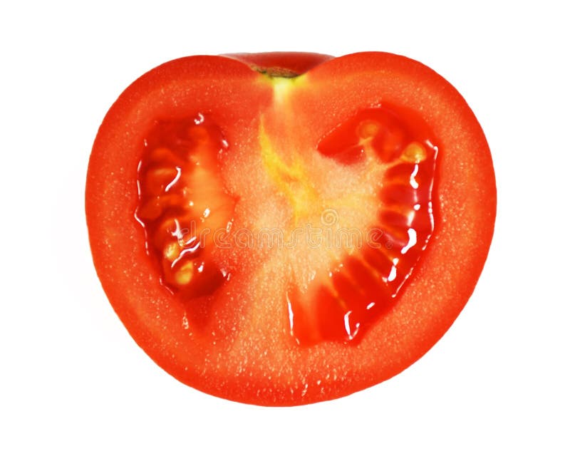 Tomate Cortado Dentro Parcialmente Imagem de Stock - Imagem de estúdio ...