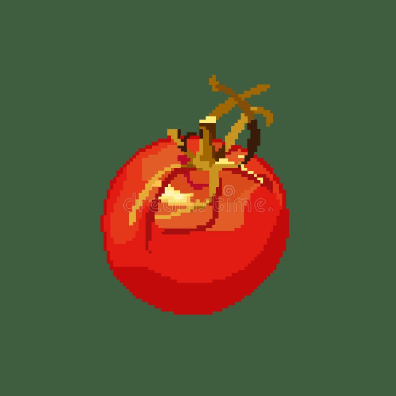 Imagem De Pixel De Tomate 8 Bits Ilustração do Vetor - Ilustração de ...
