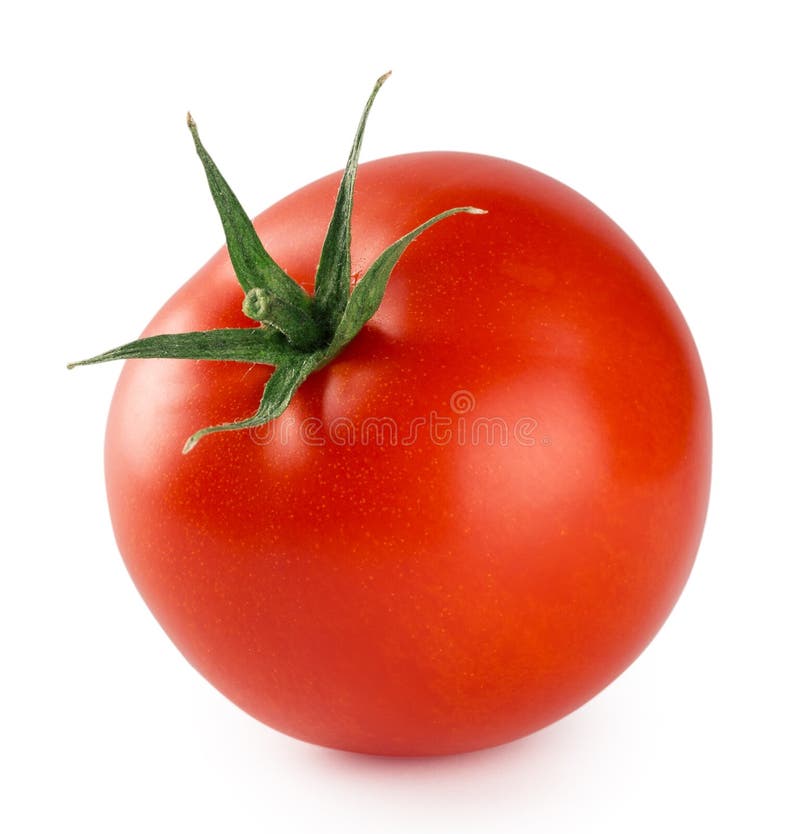 Tomate Maduro Vermelho Isolado No Fundo Branco Foto de Stock - Imagem ...