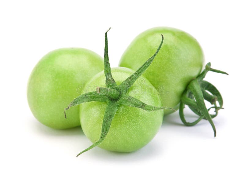 Tomate sin procesar verde imagen de archivo. Imagen de frescura - 18350857