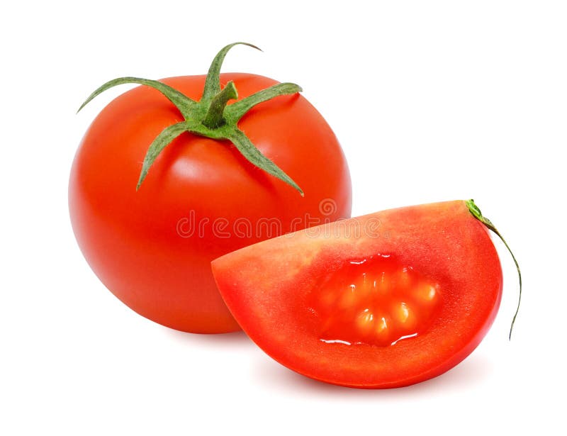Tomate Und Eine Tomatenscheibe Stockfoto - Bild von kapitel, gesund ...