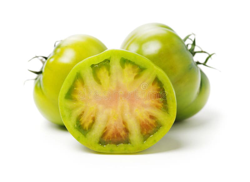 Tomate verde fresco foto de archivo. Imagen de corte - 158307110