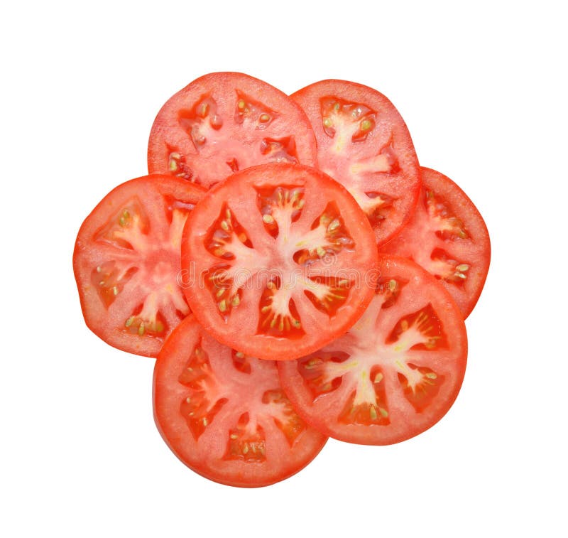 Tomatenscheibe stockfoto. Bild von geschnitten, nahaufnahme - 49443248