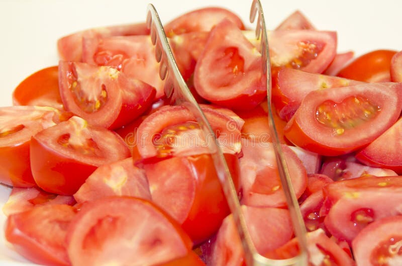 Tomatenscheibe stockfoto. Bild von tomate, material, bestimmungen ...