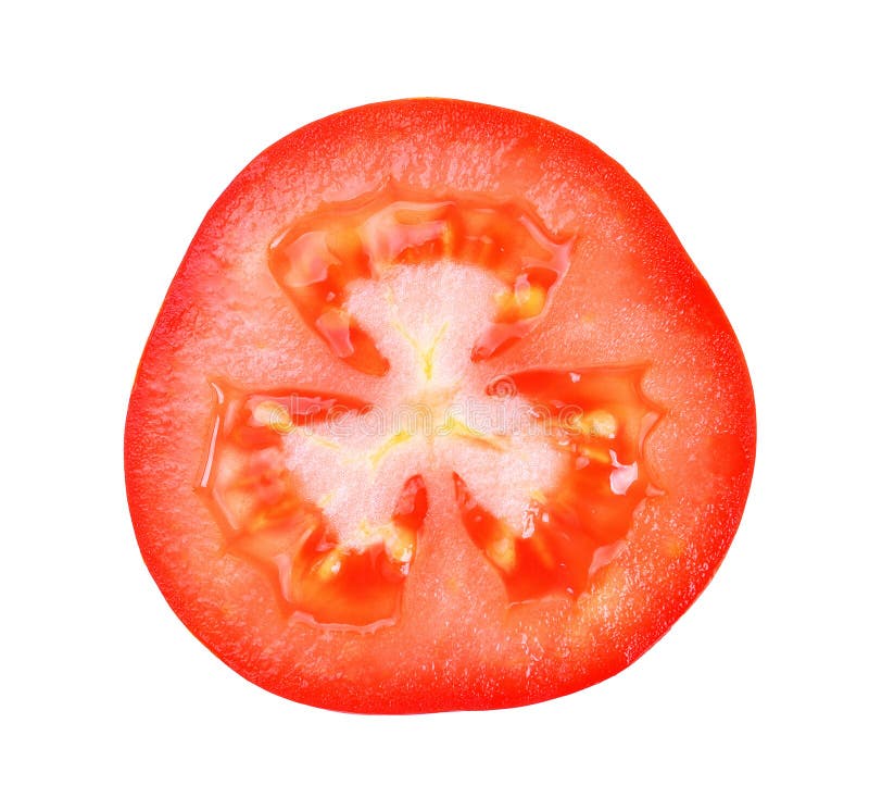Tomatenscheibe stockfoto. Bild von geschnitten, nahaufnahme - 49443248