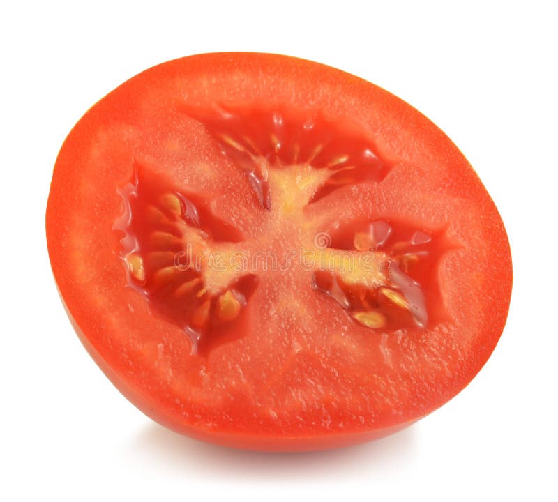 Tomatenscheibe stockbild. Bild von hell, tomate, gesund - 43801197