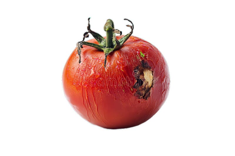 Tomato with Bite Mark Isolated on White Background Stock Image ...