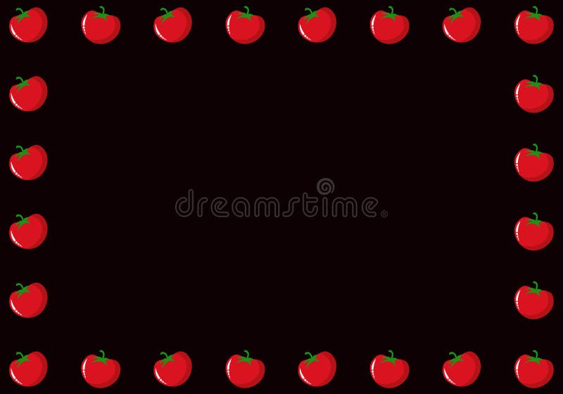 Tomato Border Background. Vector Illustration Stock Vector ...