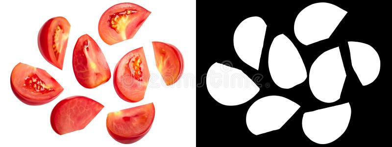 Tomato Chunks Halved Slices Stock Image - Image of halved, portion ...