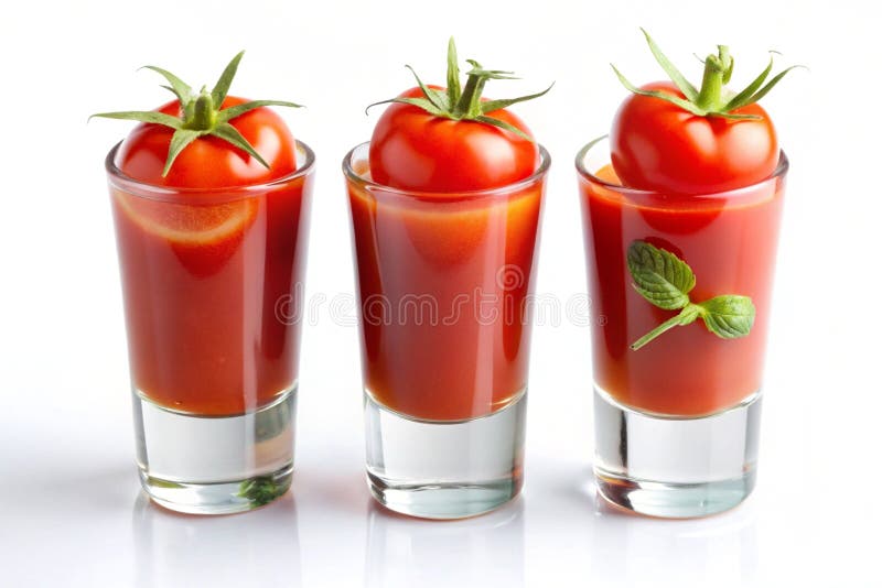 Tomato Collage Three Tomato Shots on White Stock Illustration ...