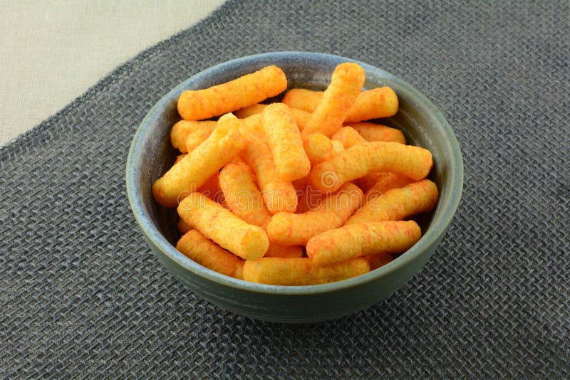Tomato corn puffs snack stock image. Image of puffs - 194621095
