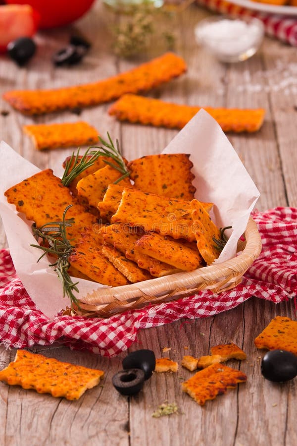 Tomato crackers. stock image. Image of appetizer, dough - 142546967