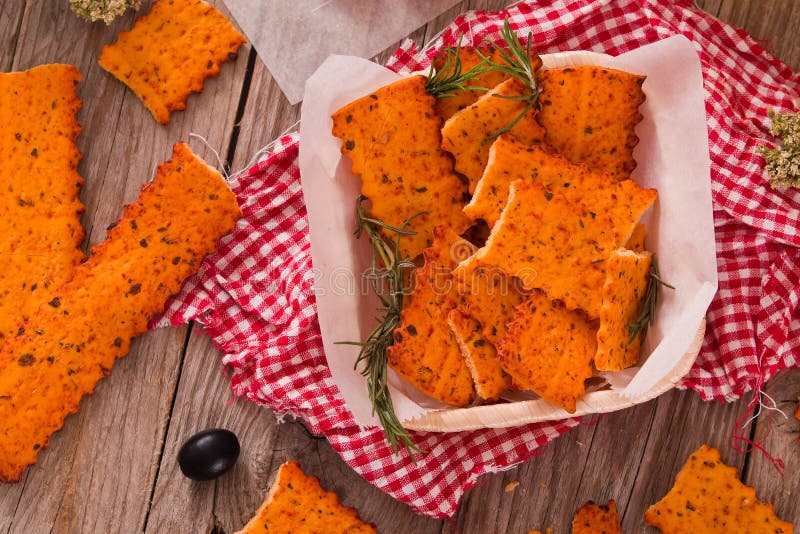 Tomato crackers. stock photo. Image of buffet, cracker - 154539466