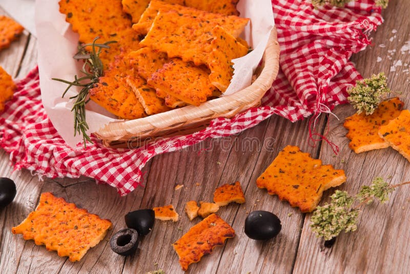 Tomato crackers. stock image. Image of crispy, biscuit - 146961109