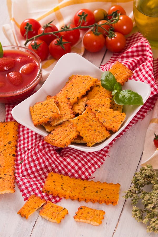 Tomato crackers. stock photo. Image of herb, homemade - 143283980
