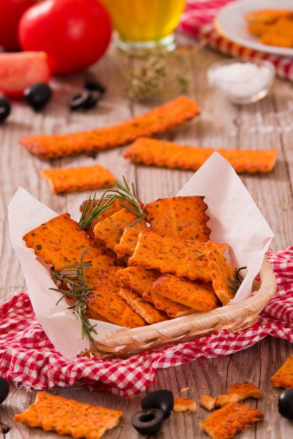 Tomato crackers. stock photo. Image of delicious, dish - 143947752