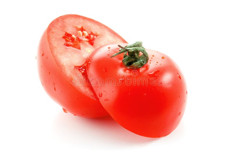 Tomato cut in half stock photo. Image of shiny, slice - 7479242