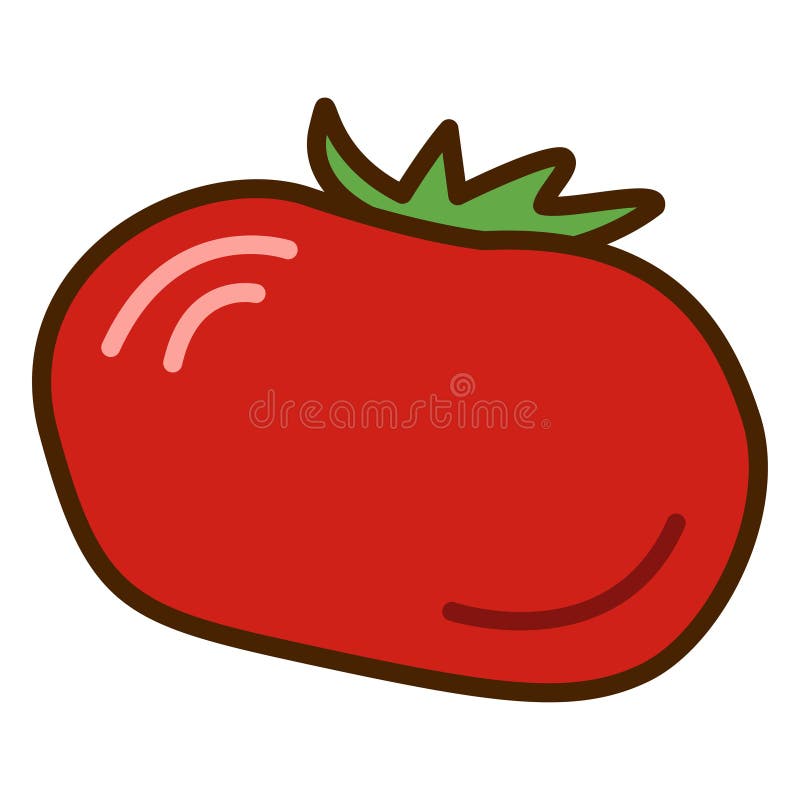 Tomato in Doodle Style. Vector Illustration of a Vegetable Stock Vector ...