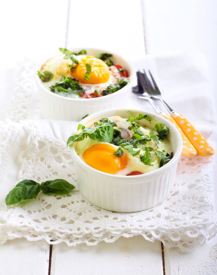 Tomato and egg bake stock photo. Image of food, mustard - 58933144