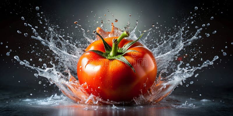 Tomato Explosion a Burst of Flavor in High Resolution Glory AI-Created ...