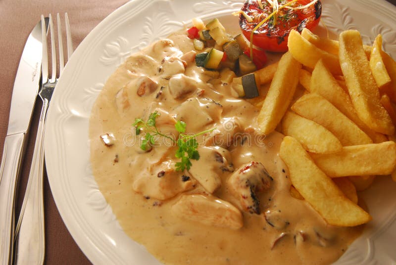 Tomato french fries stock photo. Image of creamy, french - 24258924