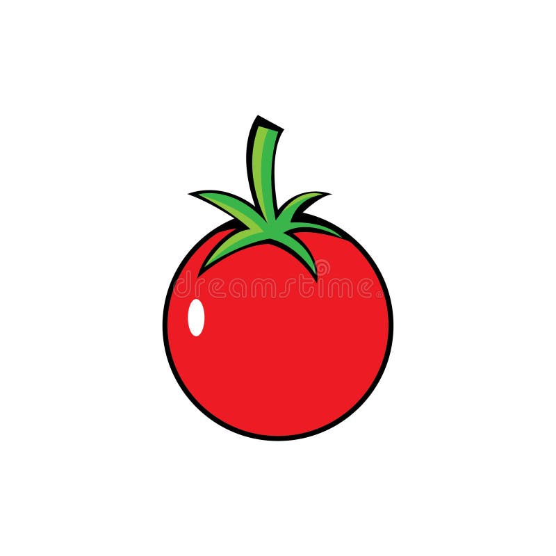 Tomato Fruit Icon Logo Design Vector Color Illustration Stock Vector ...