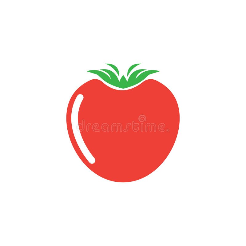 Tomato Fruit Icon Logo Design Vector Color Illustration Stock Vector ...