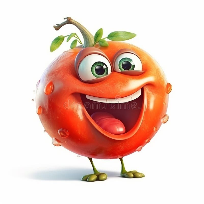 Tomato Fun: a Playful Vegetable with a Joyful Smile. Generated AI ...